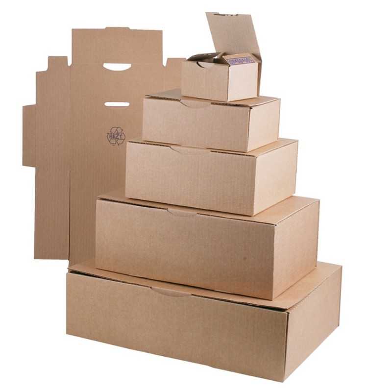 Boîte postale carton brun 120 x 100 x 80mm