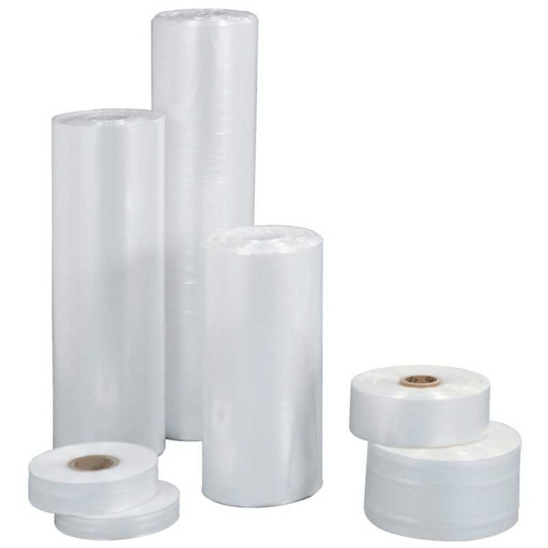 Gaine transparente en plastique recyclé 50 µ - PEBD RECYCLE 60 mm x 350 m