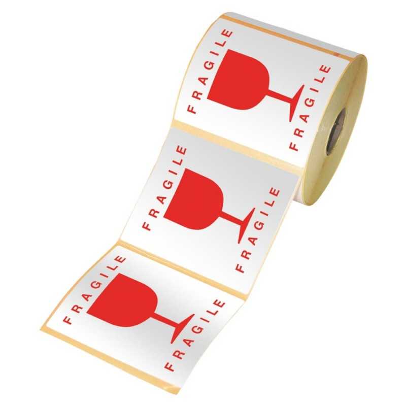 Étiquette de signalisation - FRAGILE + VERRE