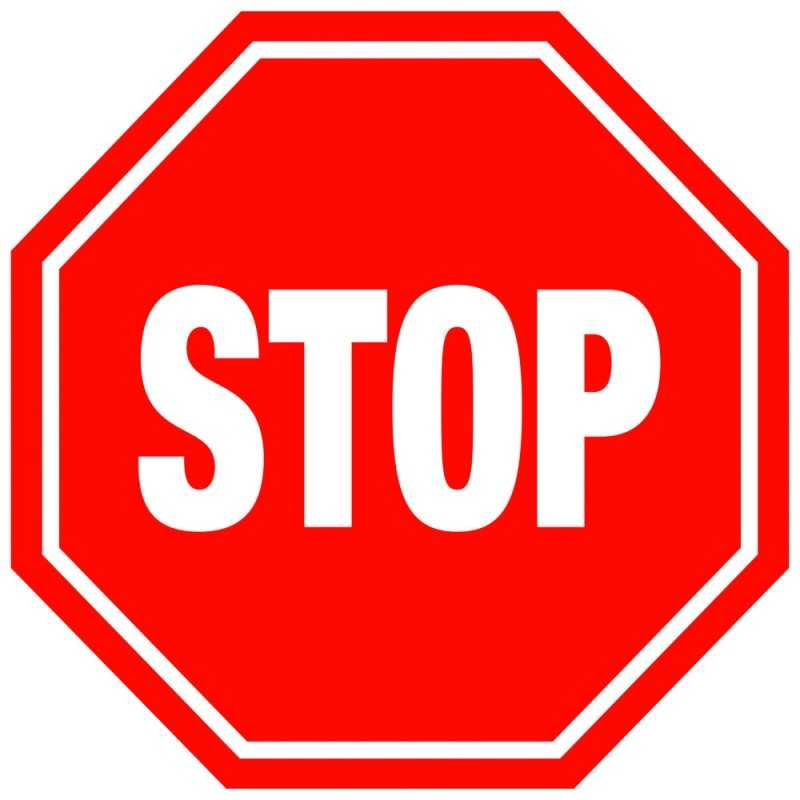 Panneau d'interdiction - STOP