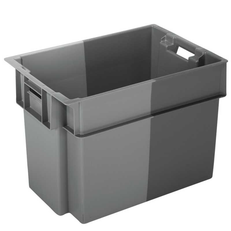 Bac gerbable et emboîtable norme Europe gris - gris clair L