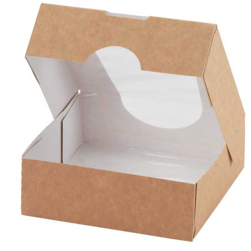 Boîte carton avec fenêtre 12 x 12 x 4cm