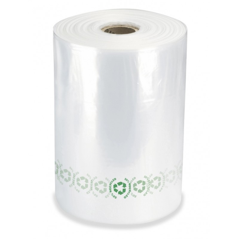 Gaine transparente en plastique 150 µ - PEBD RECYCLE 50 % - 120 mm x 233 m