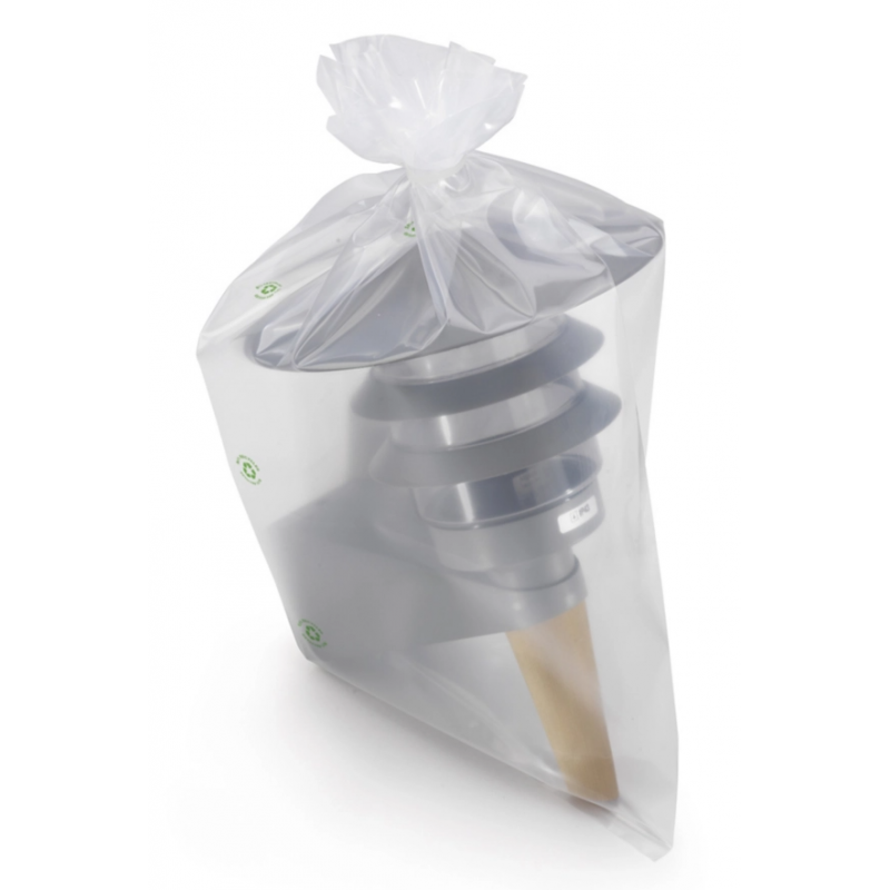 Sac plastique plat transparent recyclé 150 µ - 300 x 500mm
